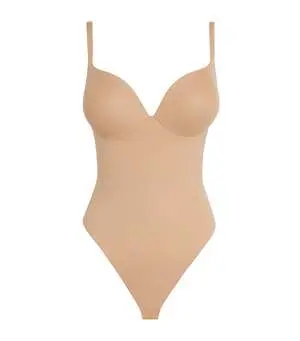 SKIMS Ultimate Body Thong Bodysuit Beige