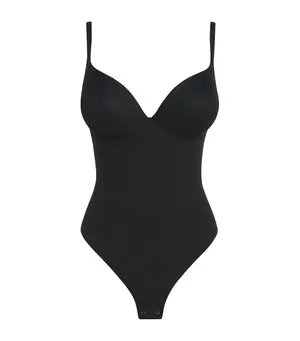 SKIMS Ultimate Body Thong Bodysuit Black