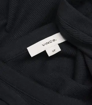 Vince Ribbed Tank Top - Black
