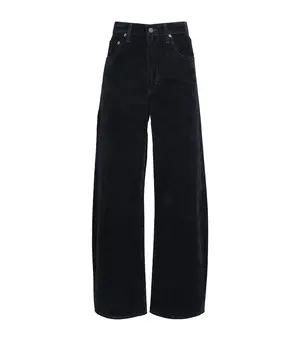 AGOLDE Cotton-blend Velvet Low Curve Jeans