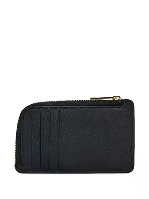 FERRAGAMO Gancio Zip Credit Card Holder - Black