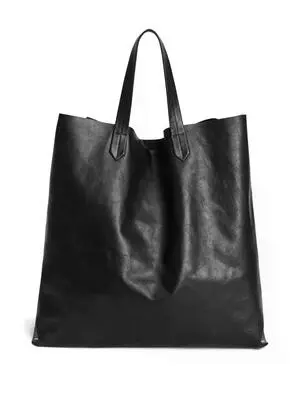 JIL SANDER Embossed Adjustable-tape Tote Bag - Black