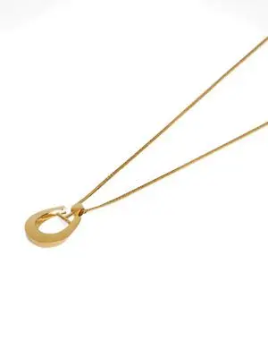 JIL SANDER Horseshoe Pendant Necklace - Gold