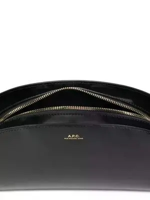 A.p.c. Small Demi-lune Shoulder Bag - Black