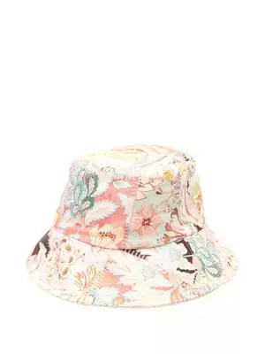 Zimmermann Patchwork Floral Bucket Hat - Pink