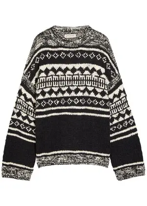 Free People Patterned Cotton-blend Jumper