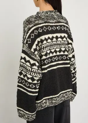 Free People Patterned Cotton-blend Jumper