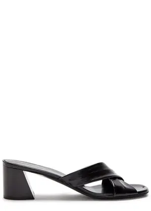 Khaite Liria 55 Leather Mules - Black