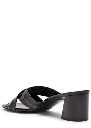 Khaite Liria 55 Leather Mules - Black