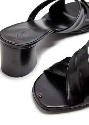 Khaite Liria 55 Leather Mules - Black