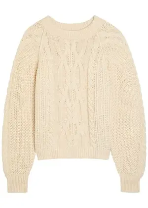 Free People Frankie Cable-knit Cotton Jumper