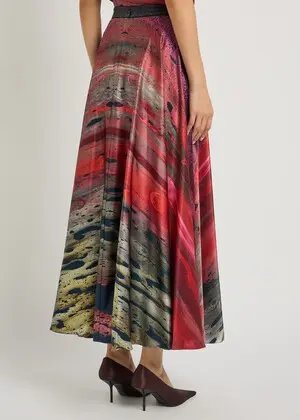 ROKSANDA Printed Silk Maxi Skirt - Multicoloured 1