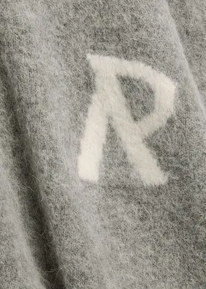 REPRESENT Logo Brushed Alpaca-blend Jumper - Grey