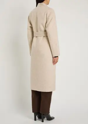 Rails Belted Wool-blend Coat - Cream