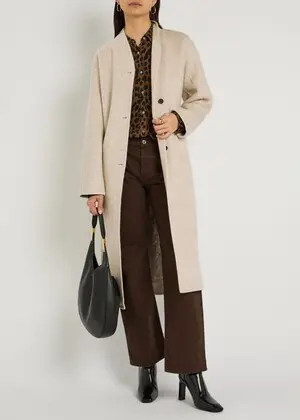 Rails Belted Wool-blend Coat - Cream