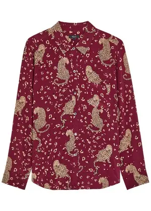 Rails Leopard-print Silk Shirt