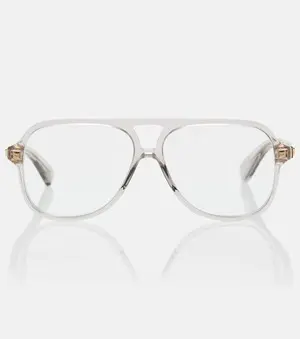 Bottega Veneta Slim Ribbon Aviator Glasses - Grey