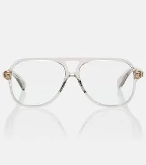 Bottega Veneta Slim Ribbon Aviator Glasses - Grey