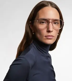 Bottega Veneta Slim Ribbon Aviator Glasses