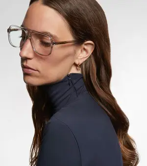 Bottega Veneta Slim Ribbon Aviator Glasses