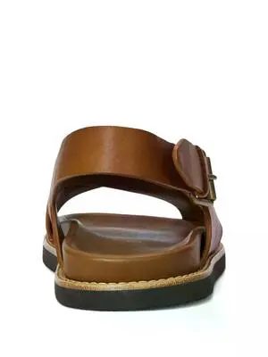 Polo Ralph Lauren Zane Leather Sandals - Brown