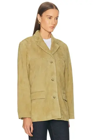 EAVES Aroa Suede Blazer Jacket - Palm