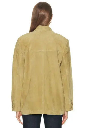 EAVES Aroa Suede Blazer Jacket - Palm