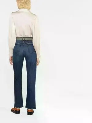 FRAME High-waisted Straight-leg Jeans