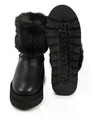 Karl Lagerfeld Faux-fur Platform Boots