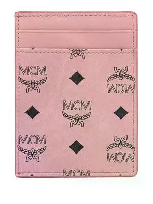 Mcm Aren Visetos Card Holder - Pink