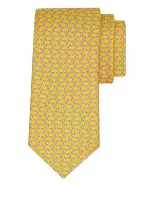 FERRAGAMO Printed Silk Neck Tie