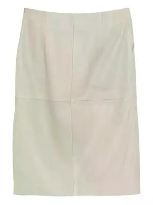 HALFBOY Panelled Leather Skirt