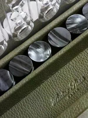 HECTOR SAXE Four In A Row Leather Game Set