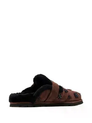 STUART WEITZMAN Buckle-embellished Mules - Brown