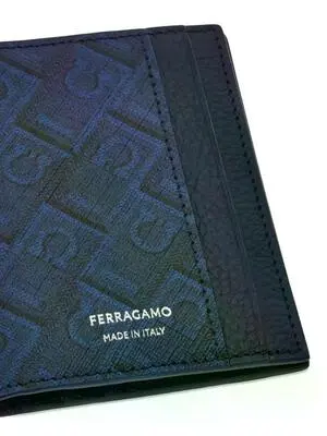 FERRAGAMO Monogram Card Holder - Blue