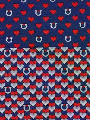 FERRAGAMO Heart And Gancini Print Neck Tie