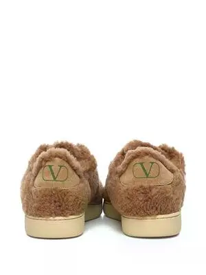 Valentino Garavani Royco Shearling-effect Logo Sneakers