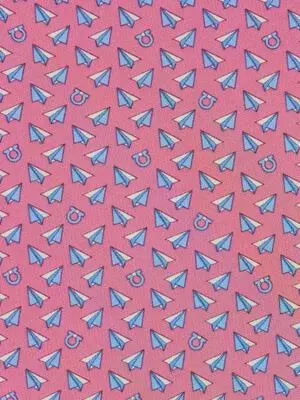 FERRAGAMO Paper Airplane Print Silk Tie
