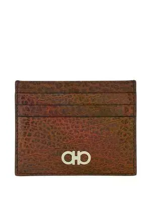 FERRAGAMO Gancini Card Holder - Brown