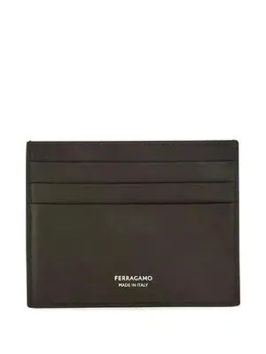 FERRAGAMO Gancini Card Holder - Brown