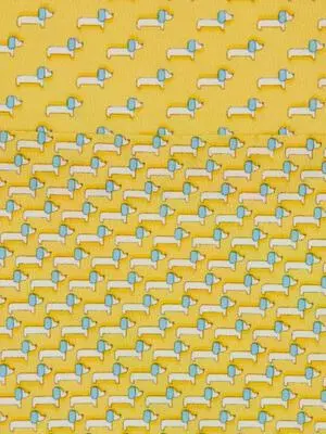 FERRAGAMO Printed Silk Neck Tie - Yellow