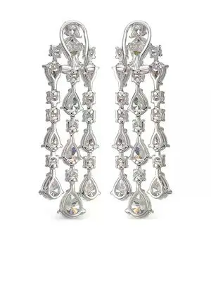 ANABELA CHAN 18kt White Gold Orchid Cascade Earrings