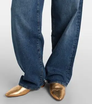 FRAME X Amelia Gray Detour High-rise Wide-leg Jeans - Blue