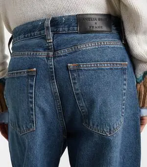 FRAME X Amelia Gray Detour High-rise Wide-leg Jeans - Blue