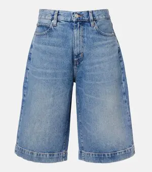 FRAME X Amelia Gray Jort High-rise Denim Shorts - Blue