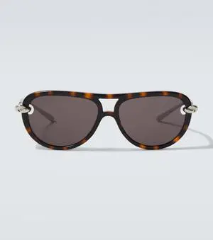 Bottega Veneta Knot Aviator Sunglasses - Brown