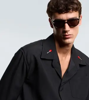 Bottega Veneta Knot Aviator Sunglasses - Brown