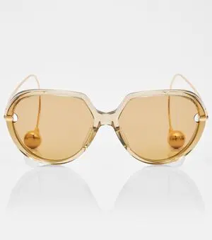 Bottega Veneta Drop Oversized Sunglasses - Yellow