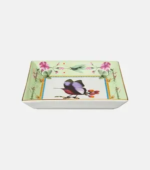 La DoubleJ Butterbird Porcelain Decorative Tray - Multicoloured