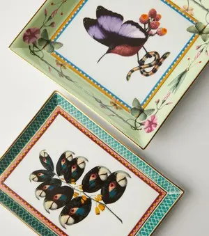 La DoubleJ Butterbird Porcelain Decorative Tray Beto Val